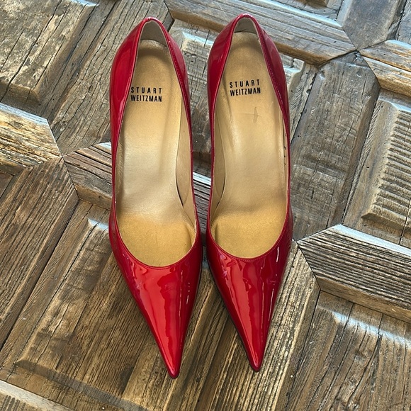 Stuart Weitzman | Shoes | Stuart Weitzman Fever Pumps In Quasar Red ...